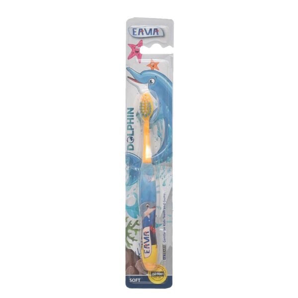 toothbrush dolphin for kids - فرشاة أسنان على شكل دولفين للأطفال